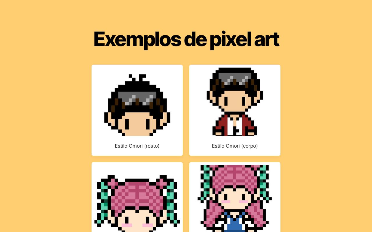 Exemplos de pixel art